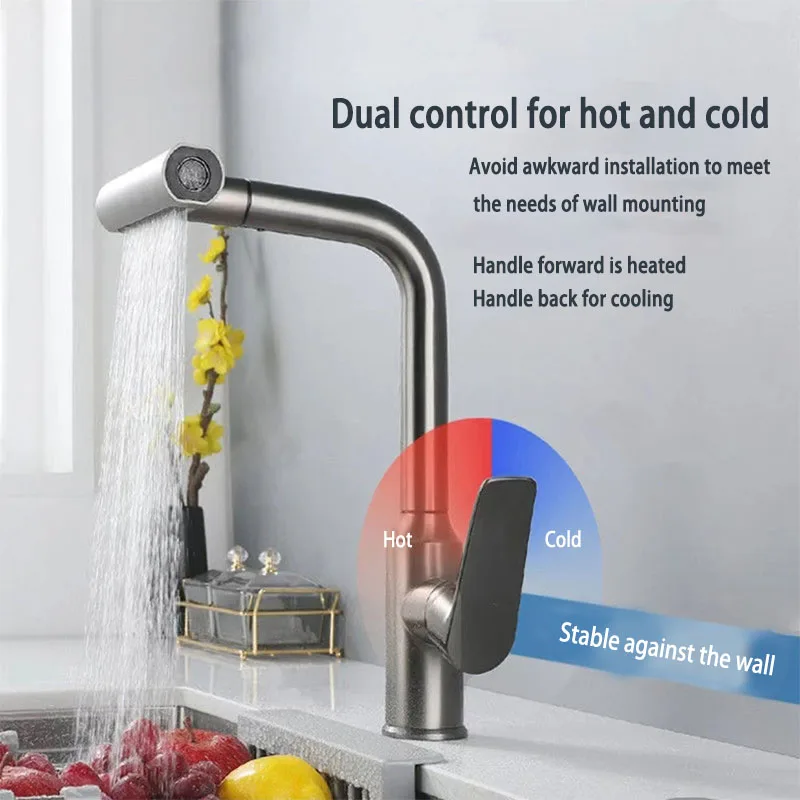 Pull-out Flying Rain Waterfall Faucet Multifunctional Splash-proof ...