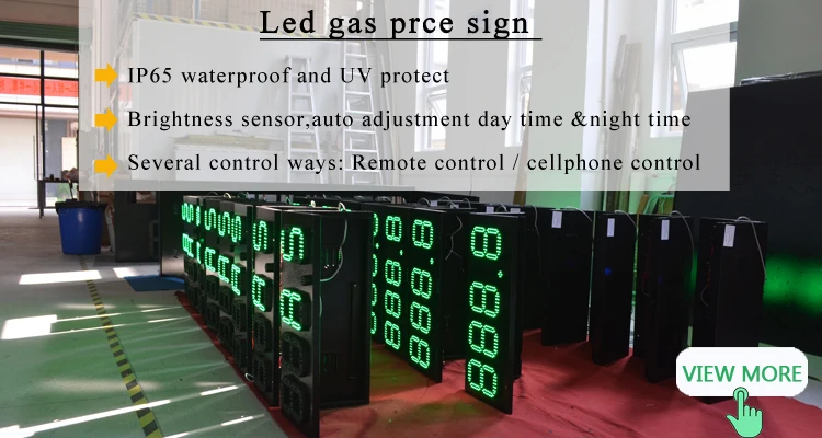Outdoor Digital Fuel Price Signs LED Displays for Gas Station