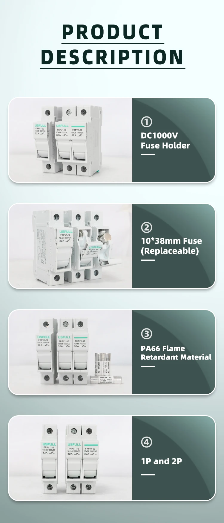 USFULL DC Fuses for Solar Power - Reliable Photovoltaic Solutions