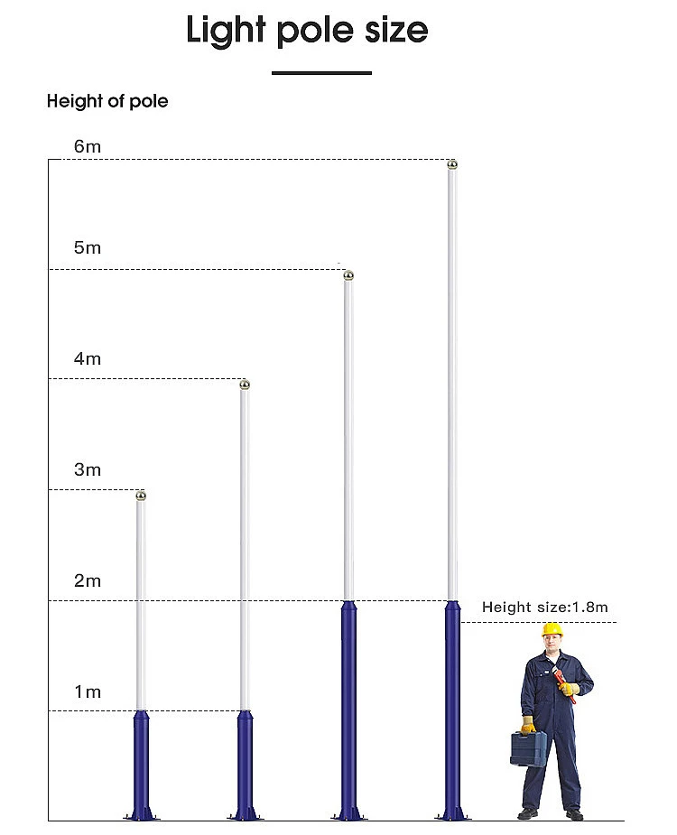 Customized Outdoor Street Stainless Steel Aluminum Lamp 6M 8M 12M 16M ...