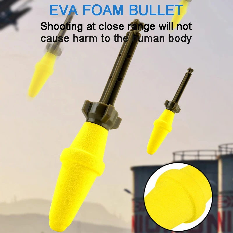 Long Shooting Range RPG Rocket Launcher Toy Gun - Safe & Fun