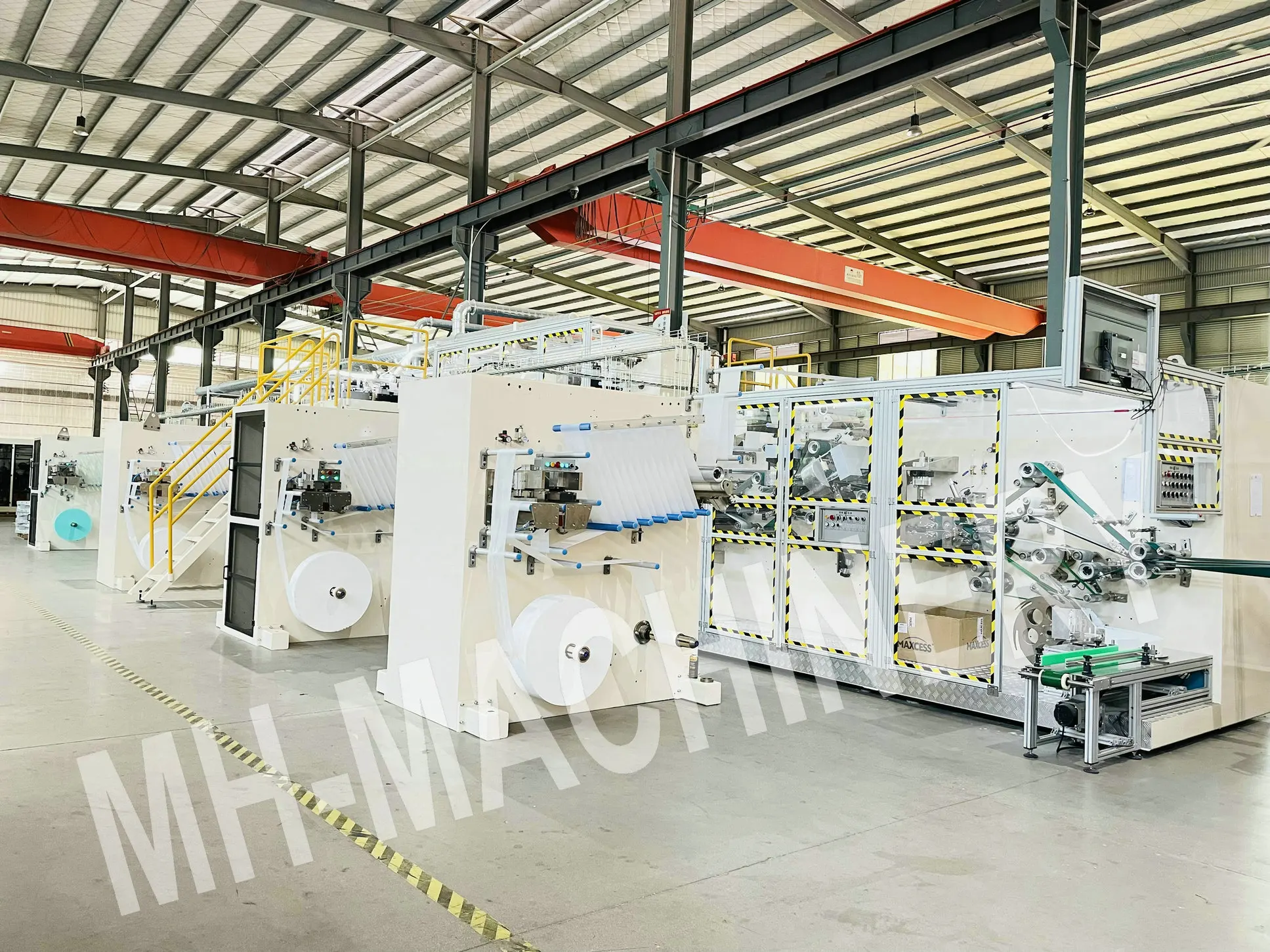 Full Servo Automatic Baby Diaper Machine Production Line Folding ...
