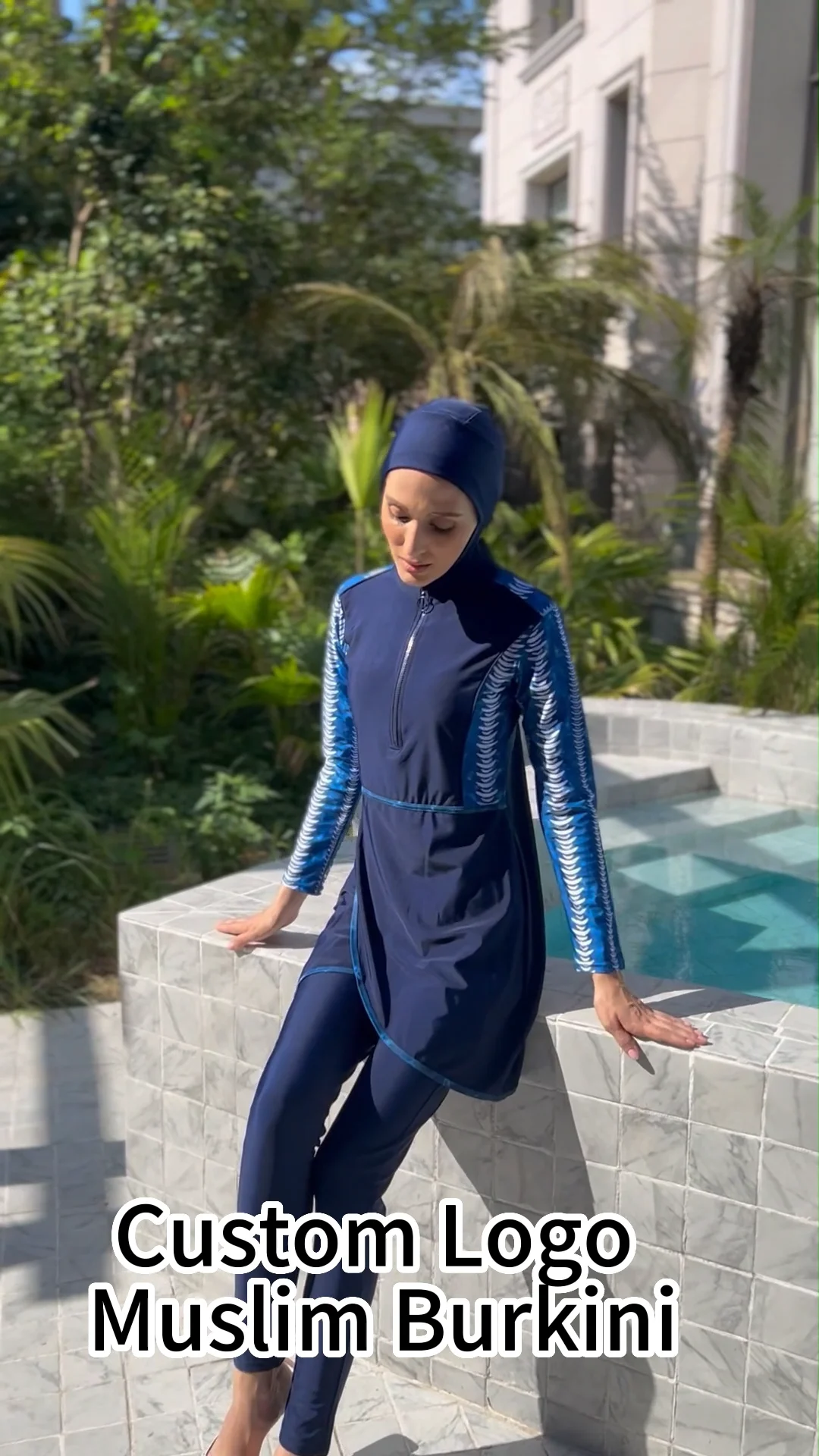 2024 Beautiful Full Covered With Hijab Body Modest Muslim Swimsuits ...