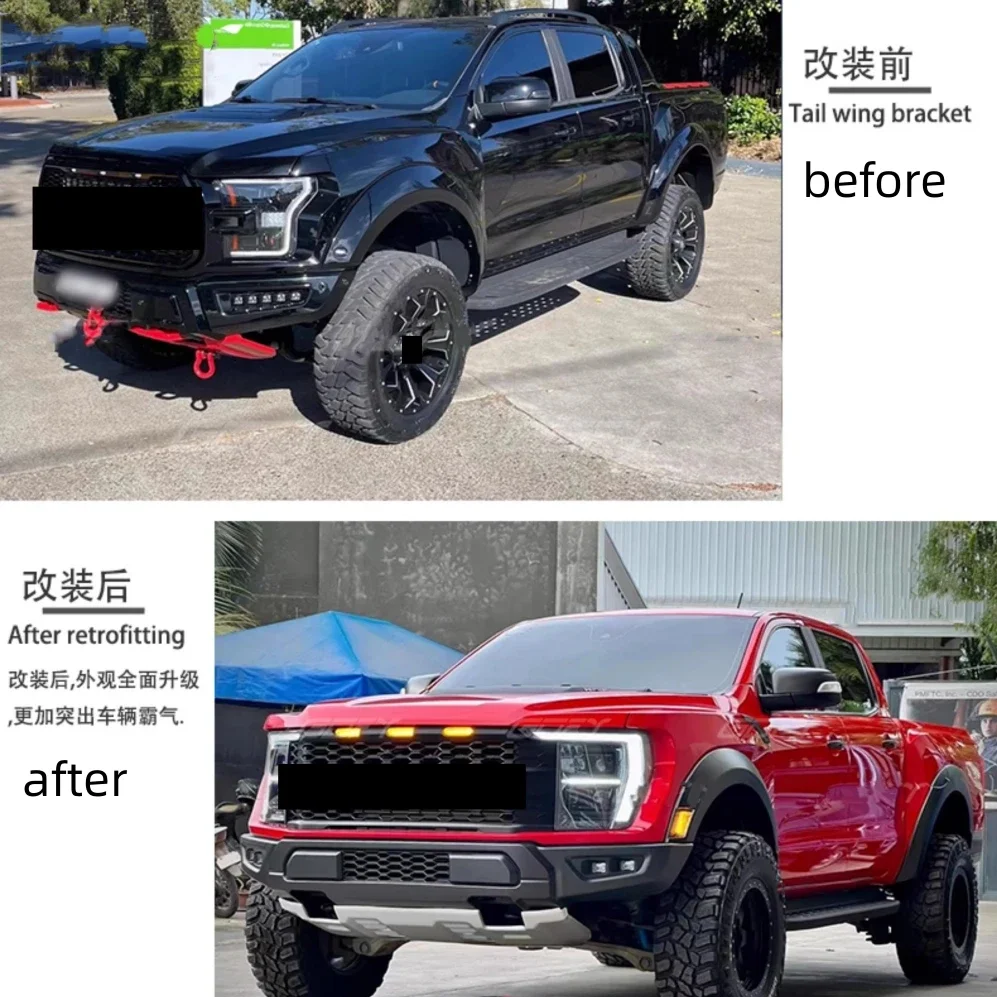 Body Kit For Ford F150 Raptor 2015-21 Modified Front Rear Bumper Grill ...