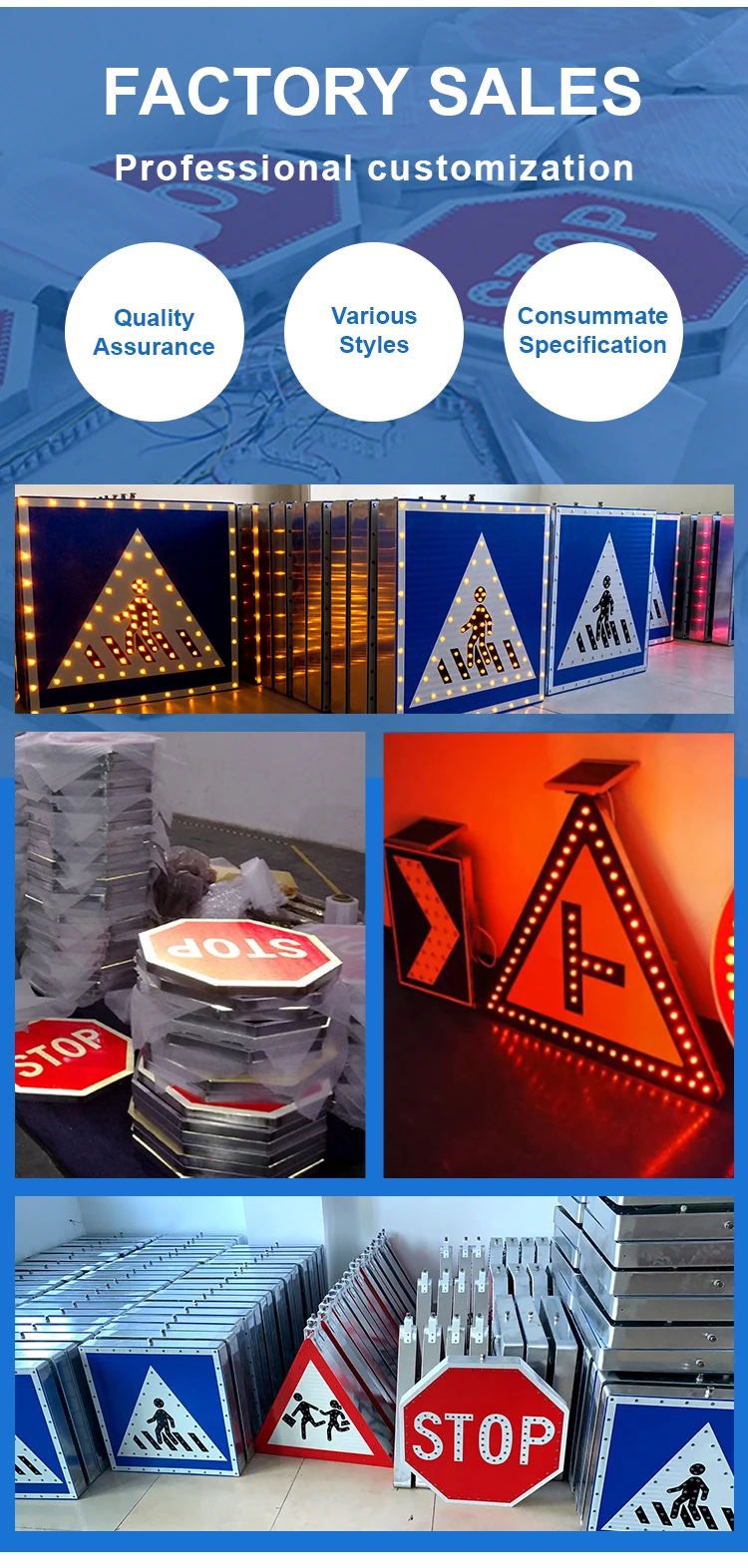 Supplier Of Illuminated Road Sign Board With Led Lights 24'' 30 ...