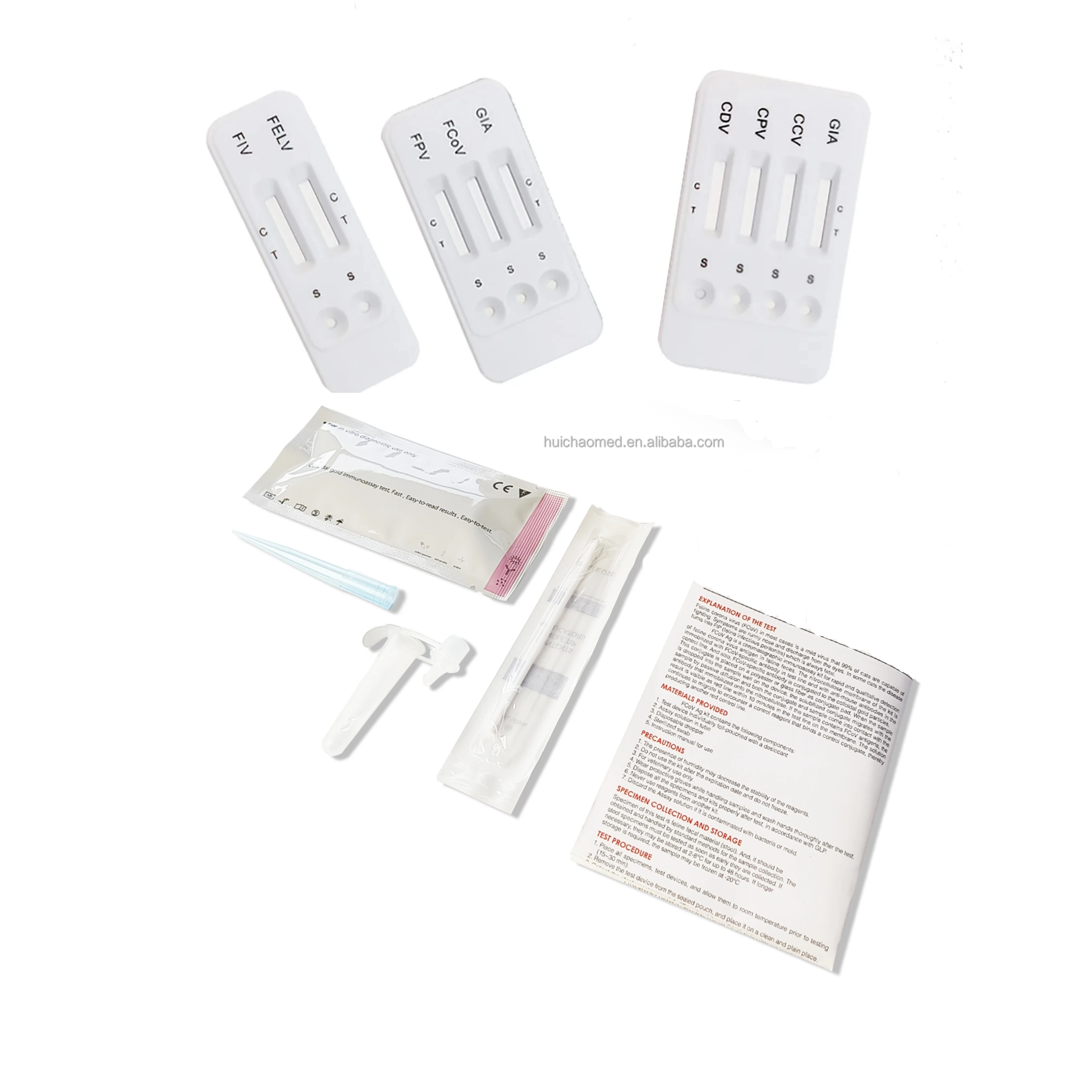 Veterinary Canine Parvo Ag-distemper Ag-ehrlichia Ab Combo Rapid Test ...