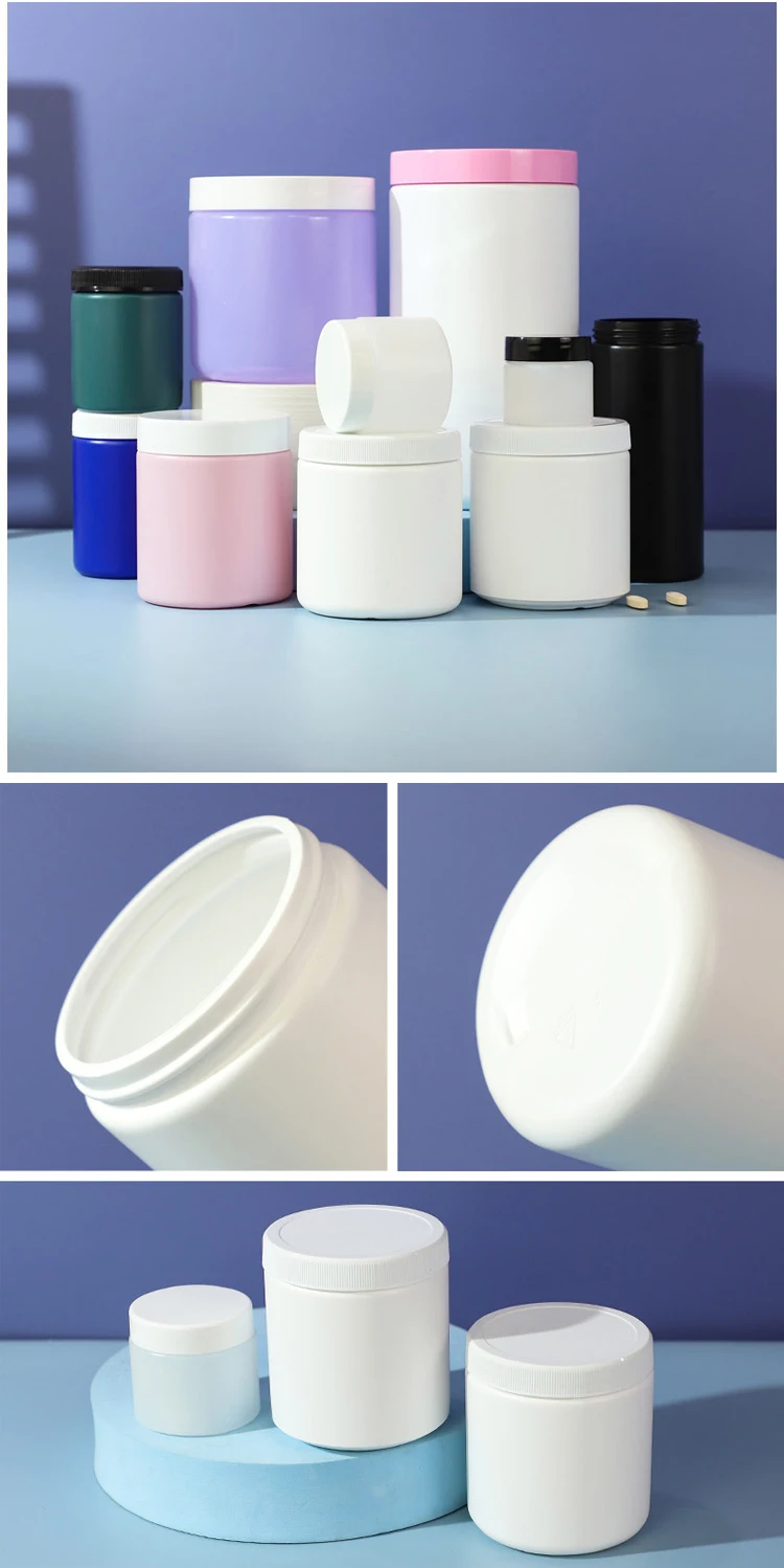 Wide Mouth 120cc Pink Blue Frosted Pill Supplement Capsule Bottle With ...