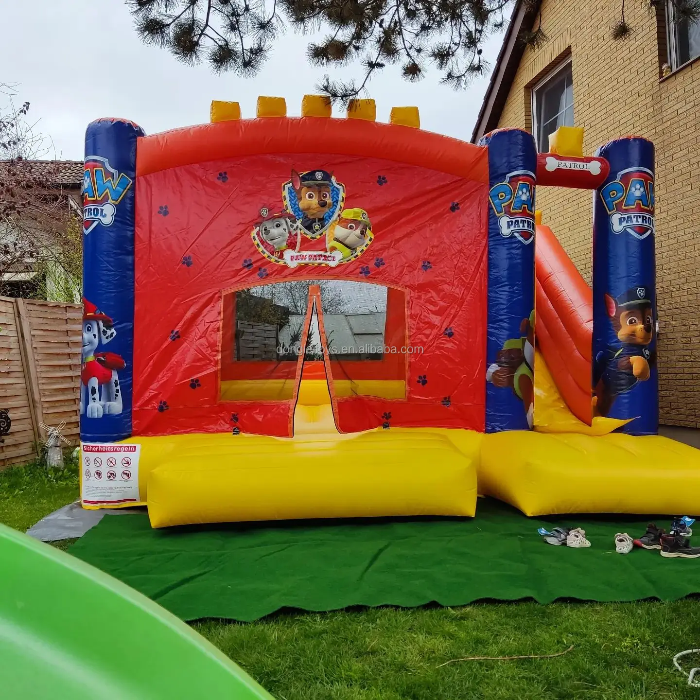 Commercial Inflatable Jumping Castle Cartoon Combo Bounce House Paw Dog ...