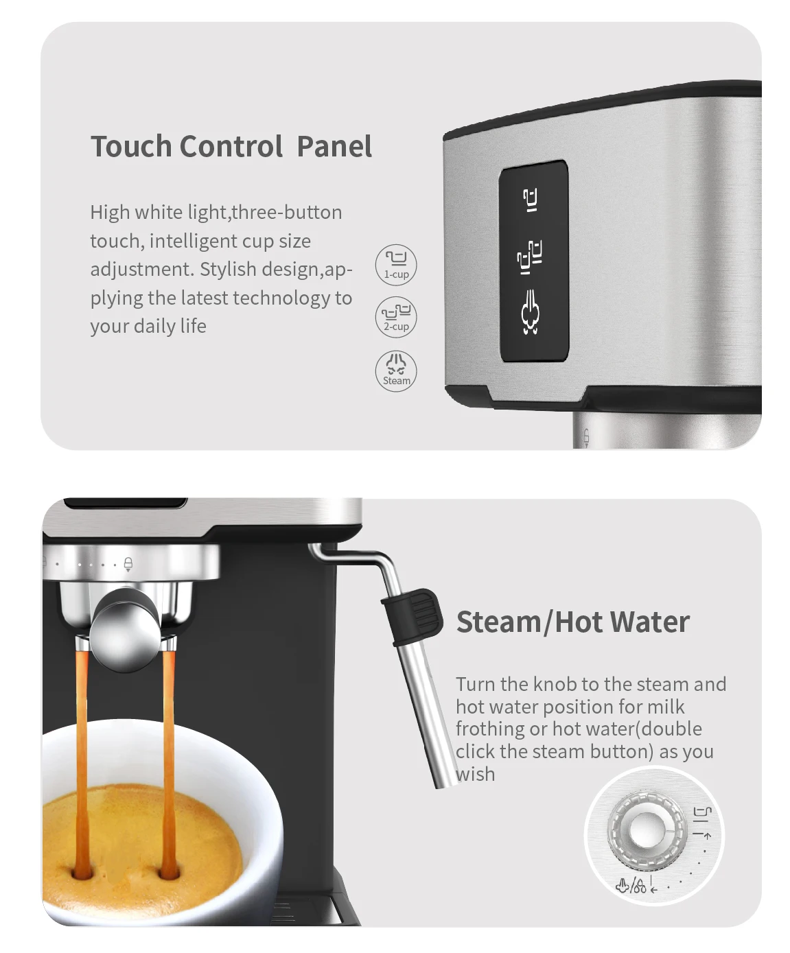 20 bar Pump Pressure Espresso Coffee Machine| Alibaba.com