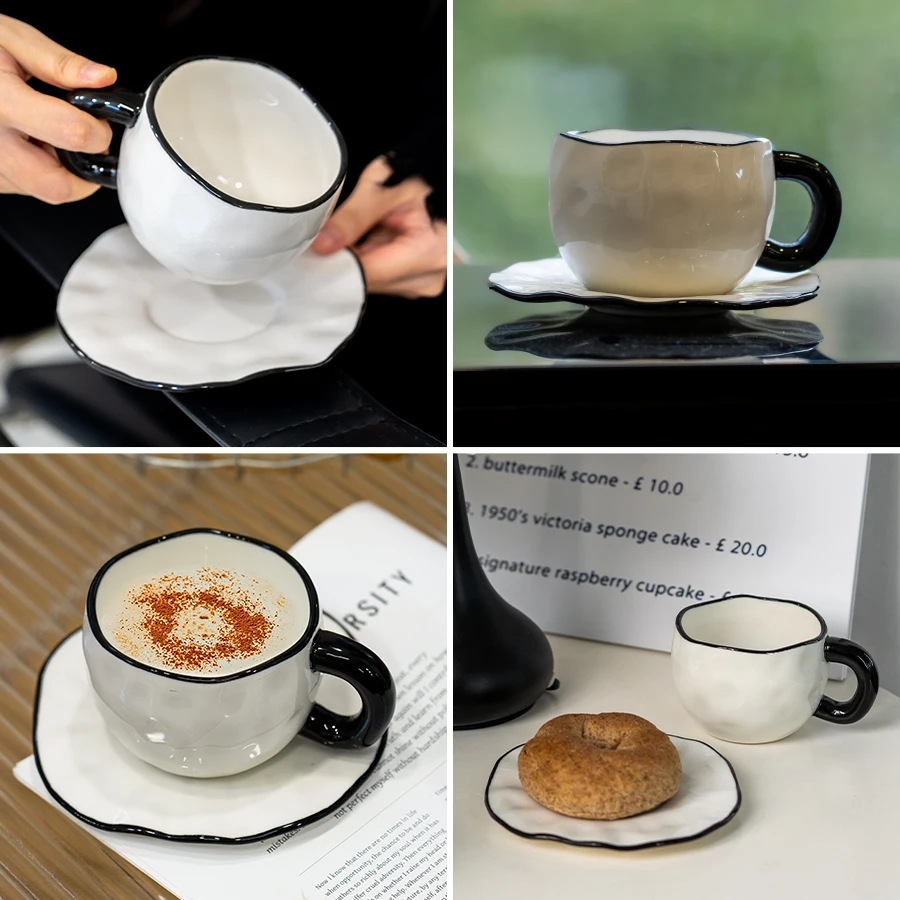 Modern White Porcelain Milk Mug Logo Printed Gift Custom Ceramic Coffee And Tea Cup Sets - Buy ...