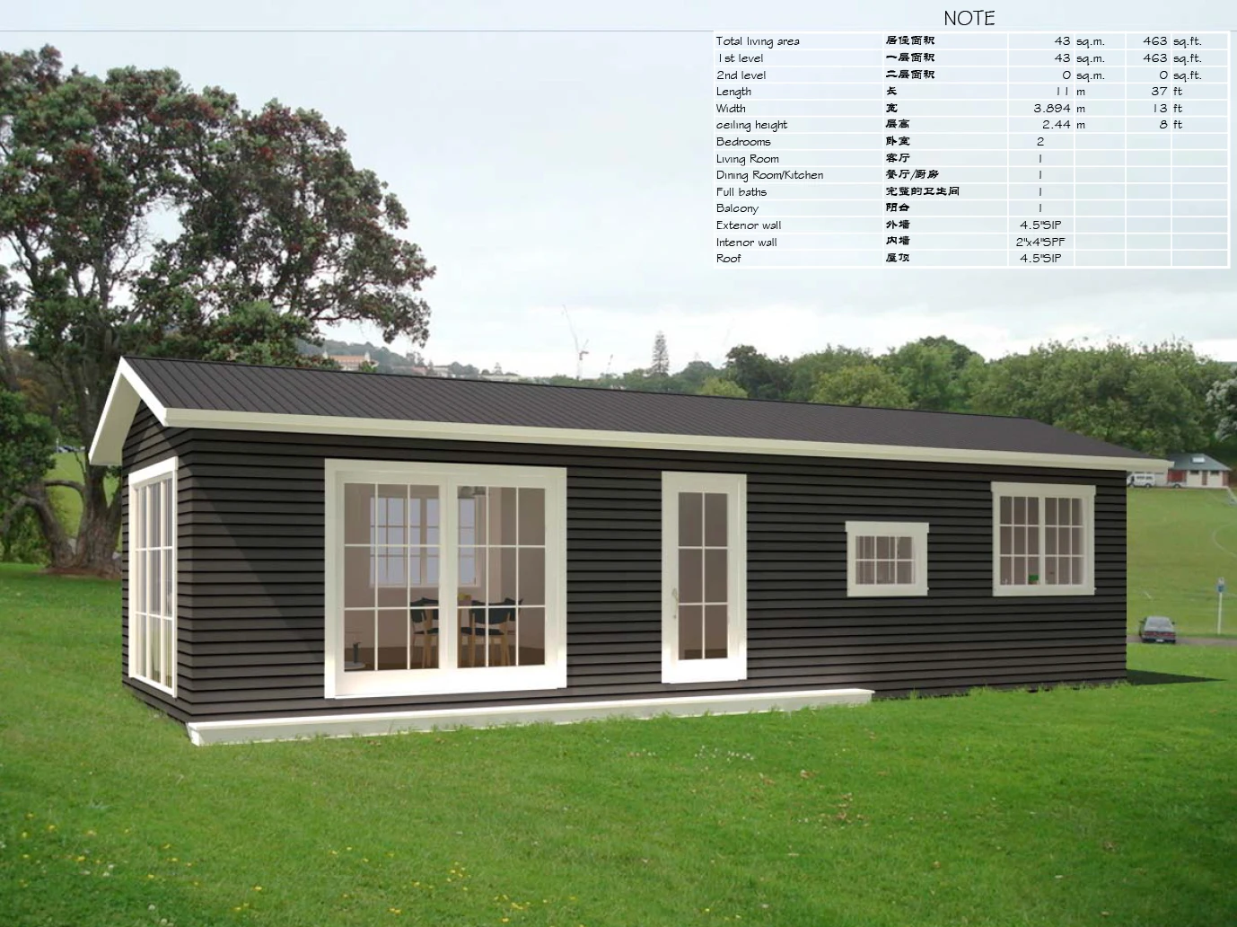 Quacent Trailer House on Wheel - Luxury Prefab Mobile Home