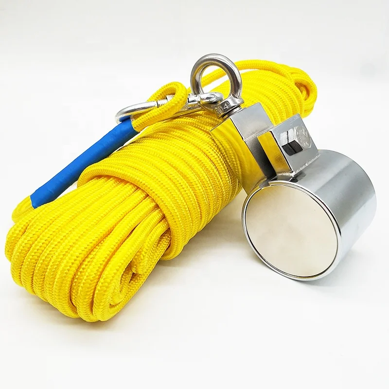 3800lbs Clamp Neodymium Fishing Magnet 1960kg Double Sided Recovery ...