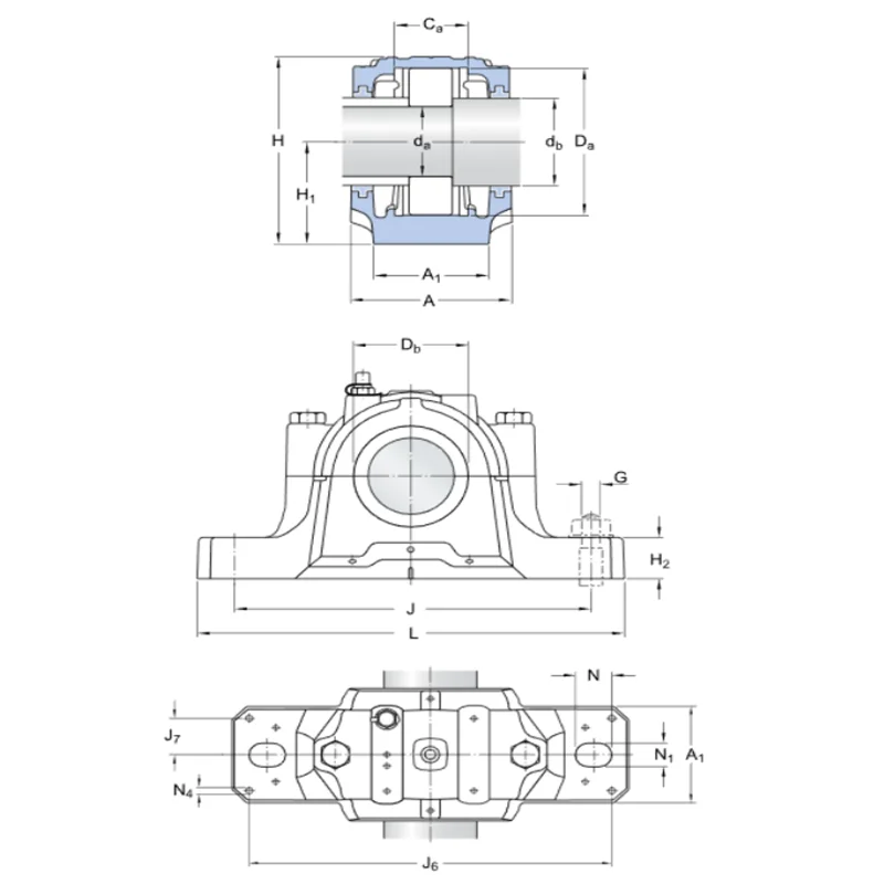 Heavy Duty Split Pillow Block Bearing Snl 513-611 Plummer Block Housing ...