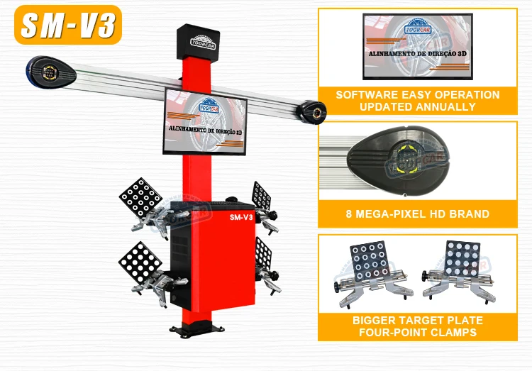 Sunmo CE Approved 3D Four Electronic Wheel Alignment Machine