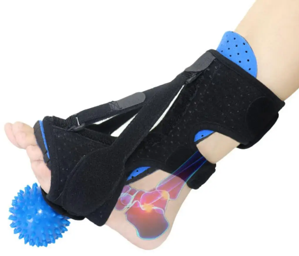 Black Neoprene Drop Foot Splint with Shoes Breathable Right & Left Foot ...