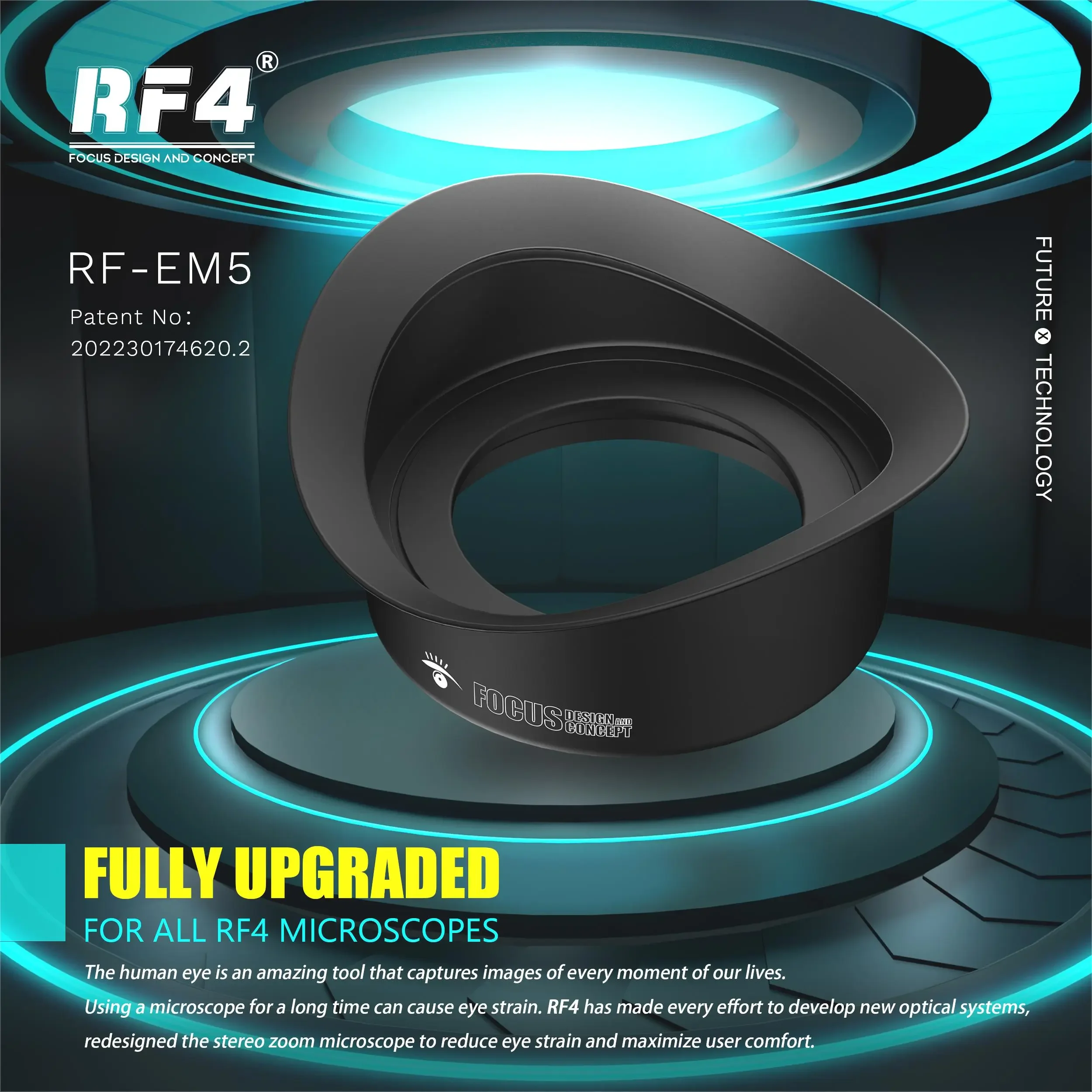 RF4 RF-6565PRO HD Trinocular Microscope for PCB Repair