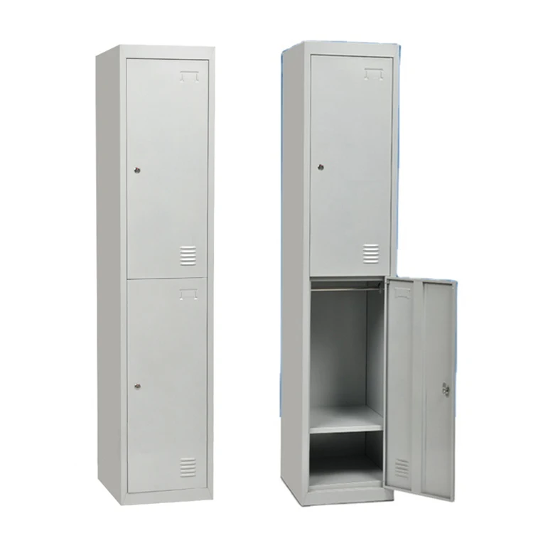 2 Door Double Tier Steel Locker Cabinet - Buy Steel Clothes Locker gym ...