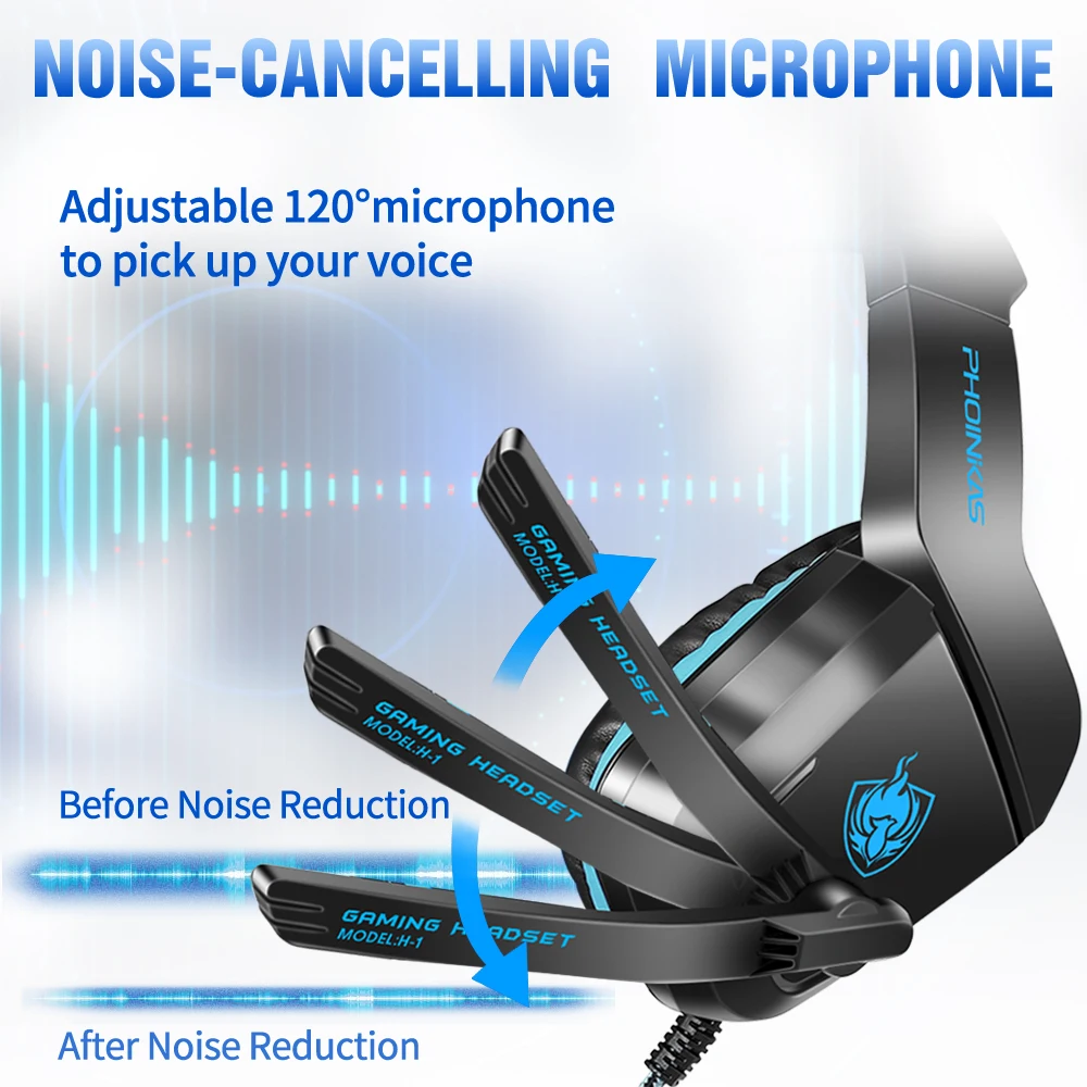 H1 Gaming Earphones Headsets Wired Earphones For Ps4 Xbox One Pc ...