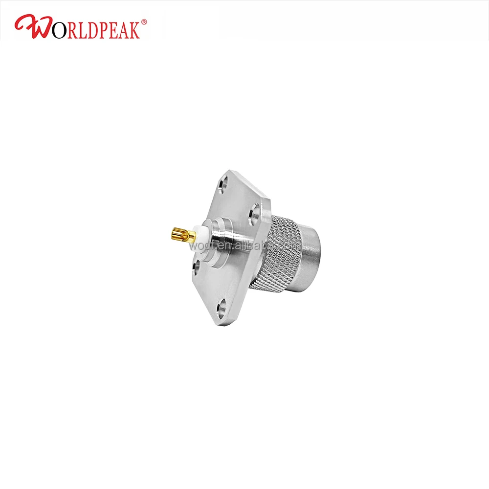 TNC Male Plug RF Base Coaxial Connector Male Tnc 4-hole Panel Mount ...