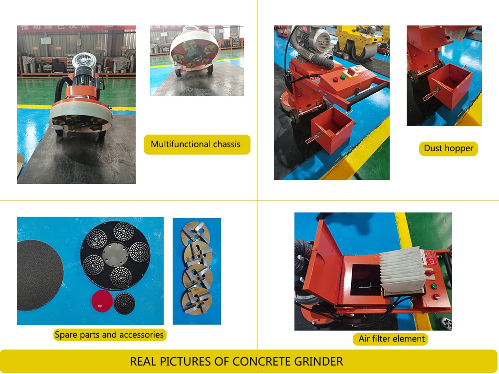 Work Width 400mm Metal Concrete Grinder Machine 220v 380v 3kw 4 Kw ...