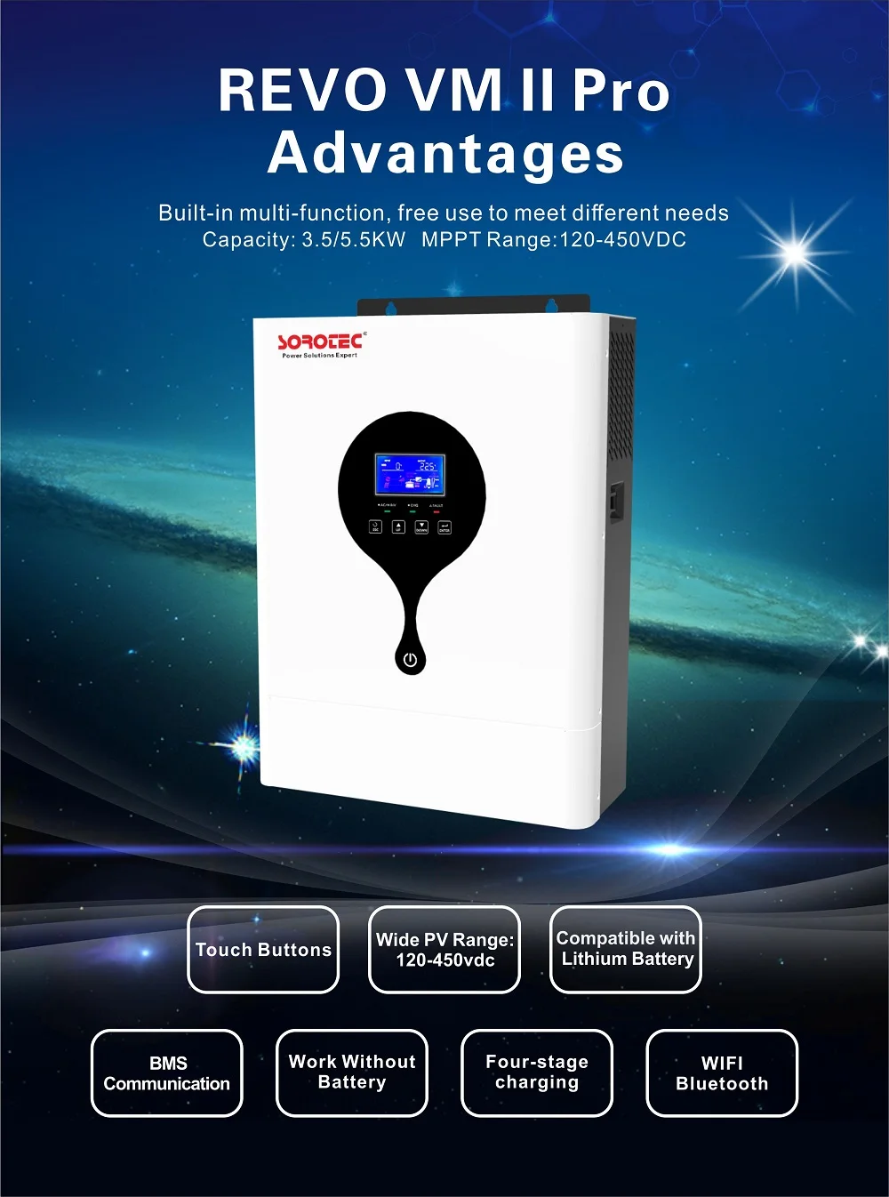 REVO VM II Pro 5.5kw off Grid Solar Inverter - Wide PV Range