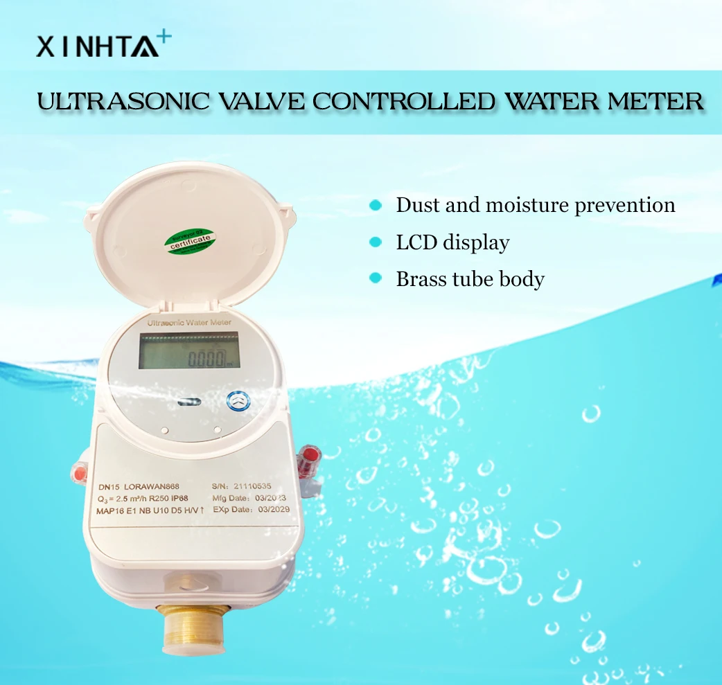Lorawan Communication Wireless Smart Ultrasonic Valve Control Water ...