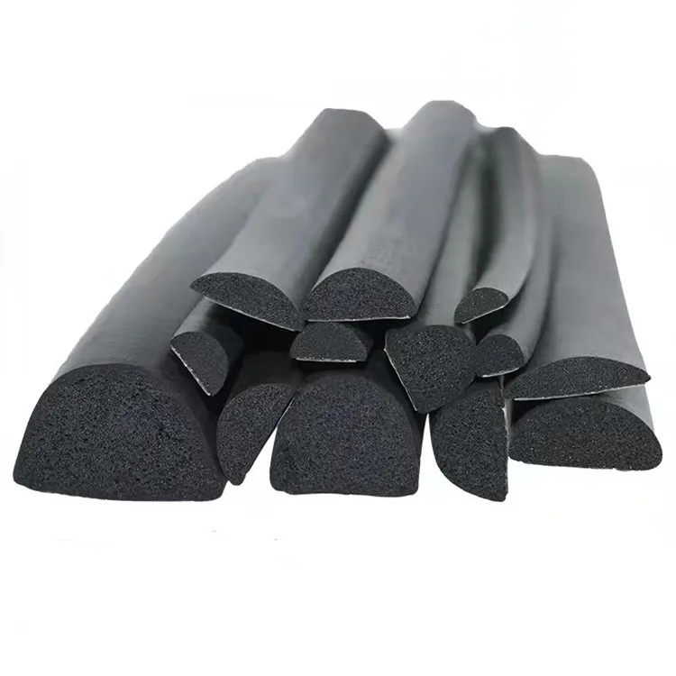 D Shape Self Adhesive Foam Rubber Seal - EPDM Sponge Strip