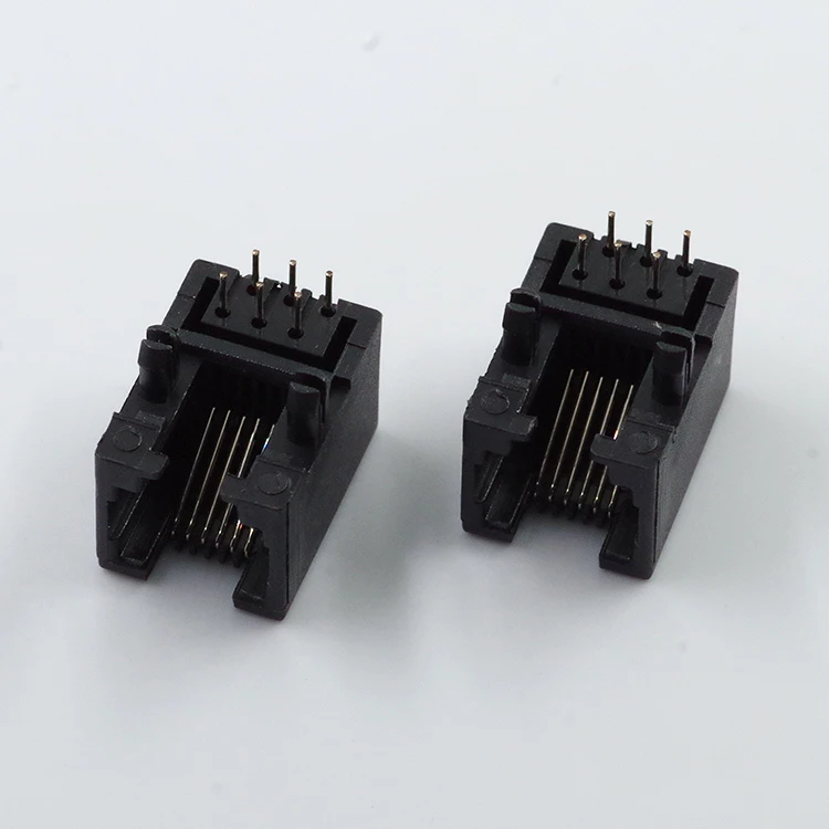Rj11 Right-angle Modular Jack Low Profile 6p6c Female Rj11 Connector - Buy Enhanced Ethernet ...