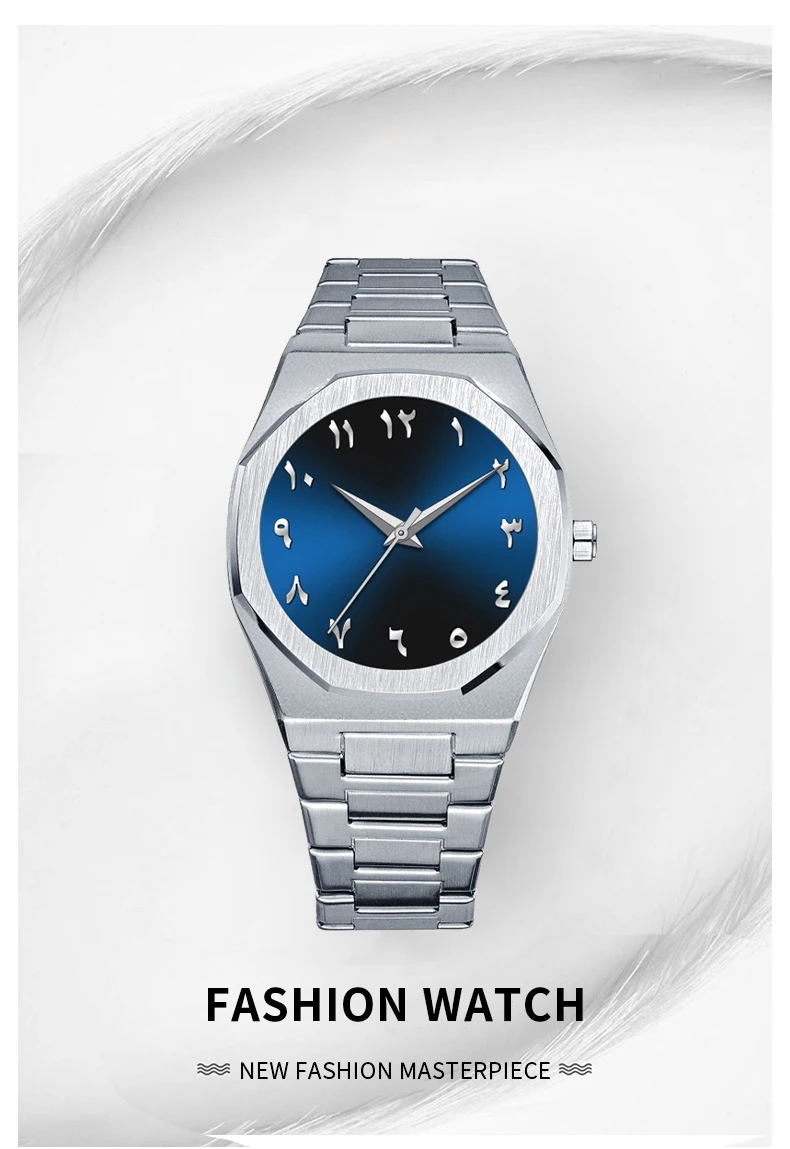 Luxury Black Dial Arabic Watches for Men - Customizable, Waterproof ...