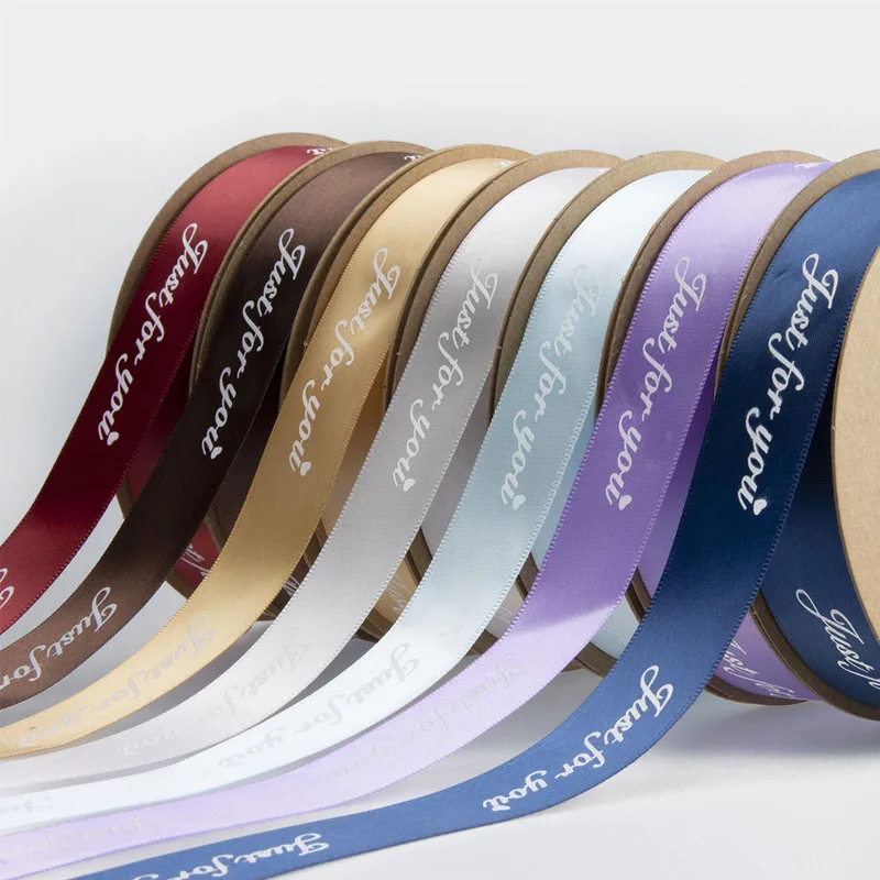 English Letters Just For You Satin Ribbon Bouquet Of Flowers Wrapping ...