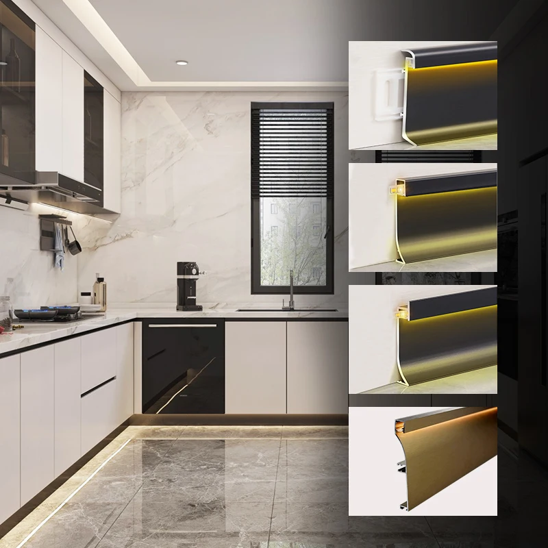 Customizable Aluminium Skirting Boards for Kitchen Cabinets