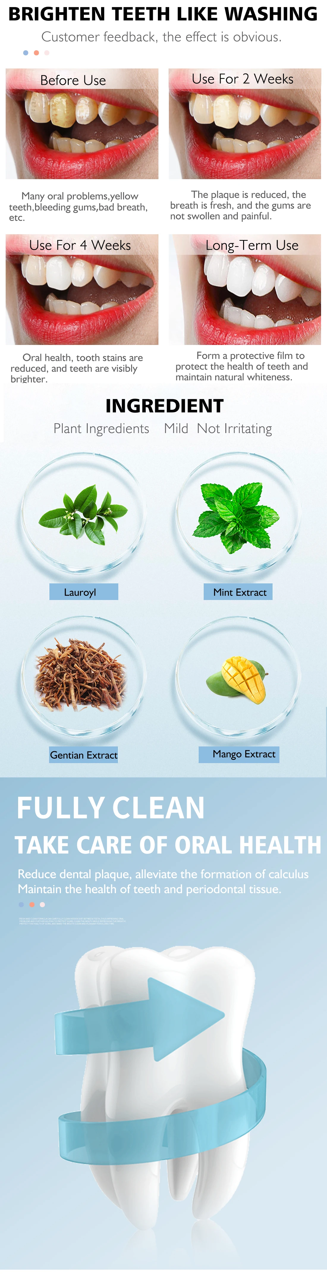 Rtopr Teeth Cleansing Whitening Mousse - Dazzle White