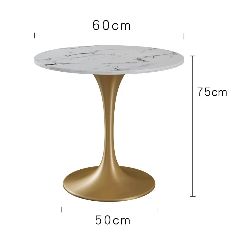 Modern Round Stone Side Table Marble Sintered Stone Coffee Table For ...