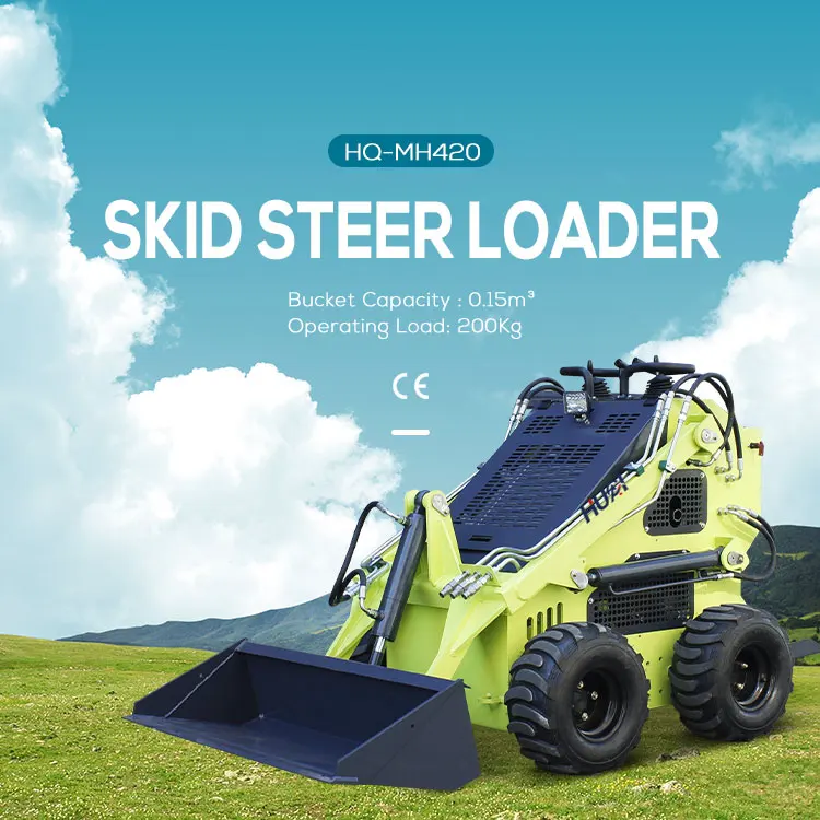 Cheap Chinese Electric Walk Behind Crawler Wheel Diesel Mini Skid Steer ...