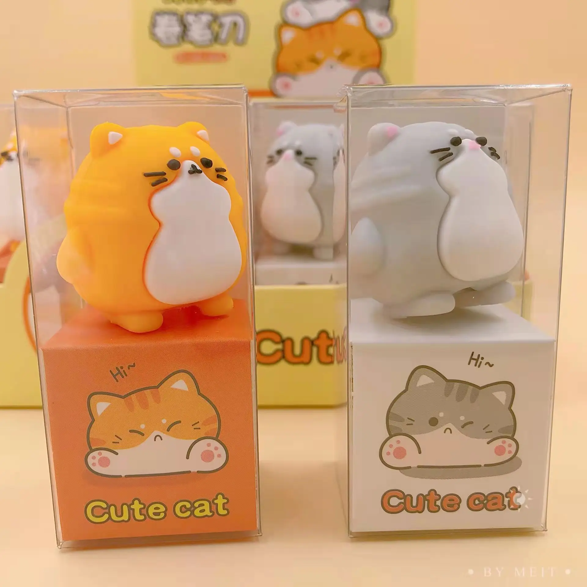 Promotional Stationery Children Kawaii Cute Silicone Cat Pencil ...