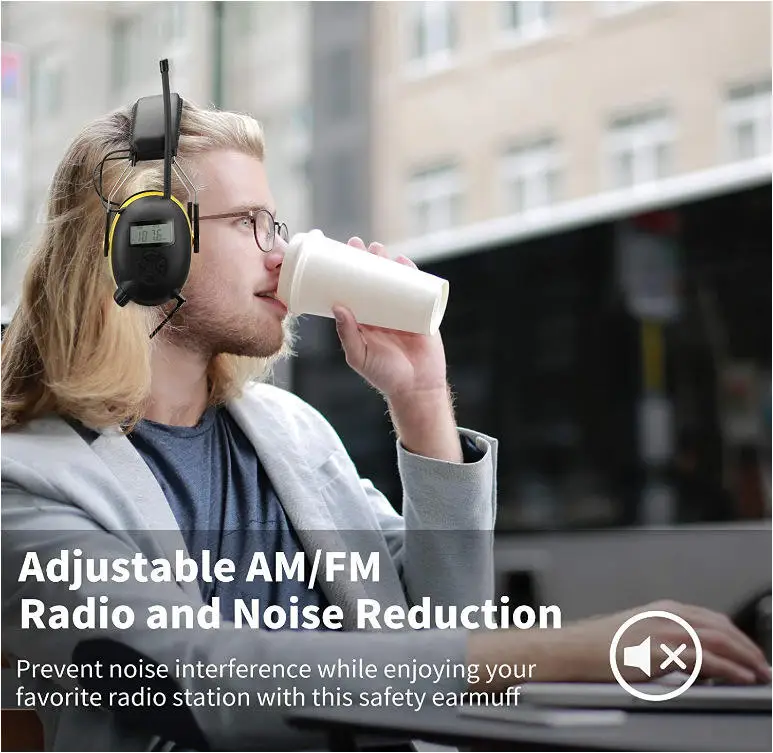 Tactical Electronic Earmuffs with AM FM Radio - 30db NRR