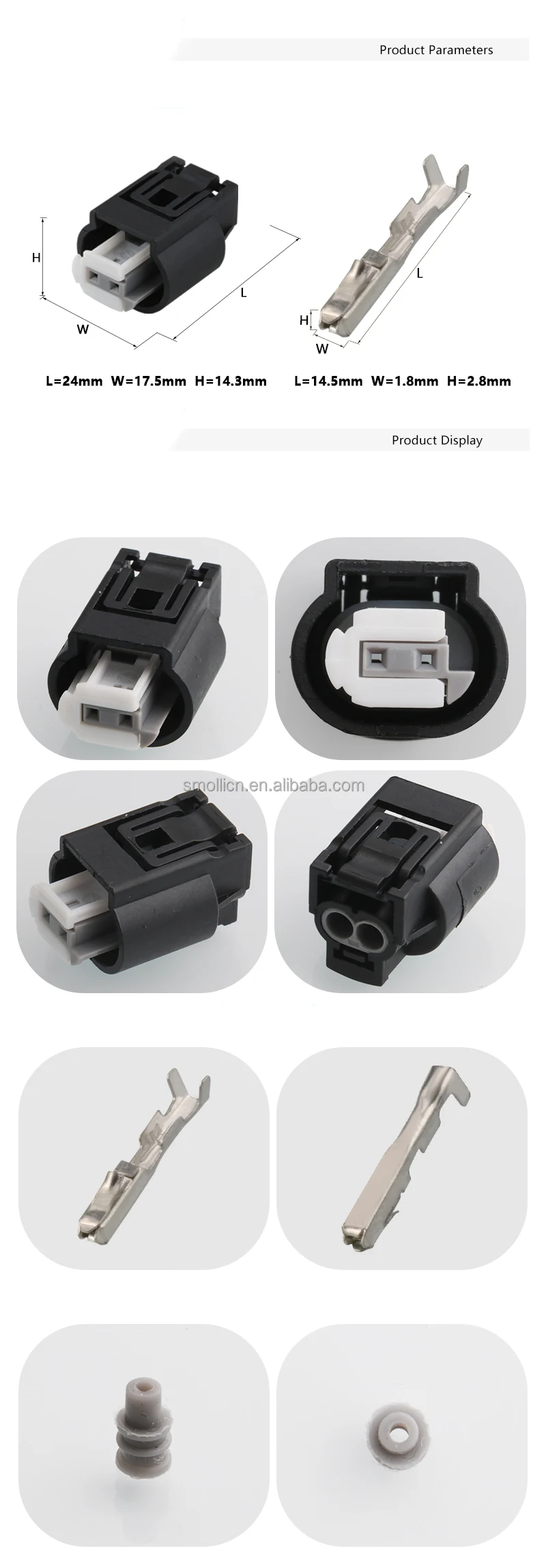 Tyco 2 Pin Auto Outdoor Temperature Sensor Abs Wheel Speed Wiring Plug ...
