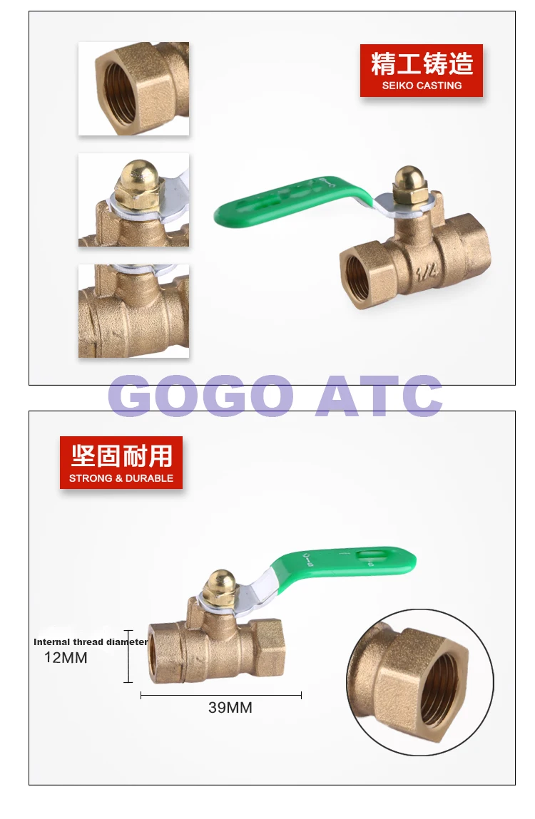New Pneumatic Ball Valve Pagoda Small Ball Valve Switch 1 ' 2' 1/4 ...