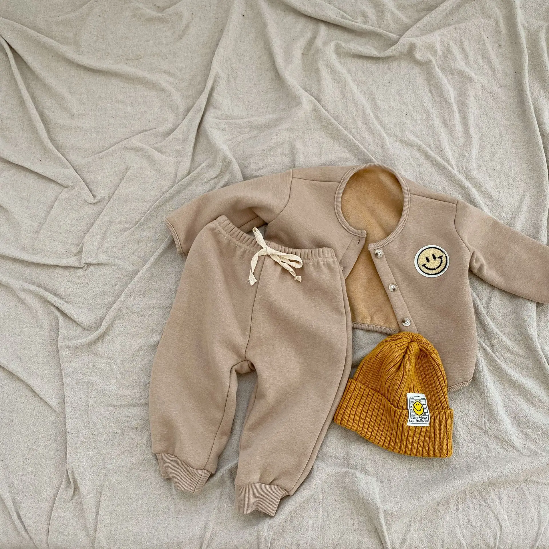 Q20830 Custom Baby Boy Girl Jogger Set Sport Suit Plain Color Thickened ...