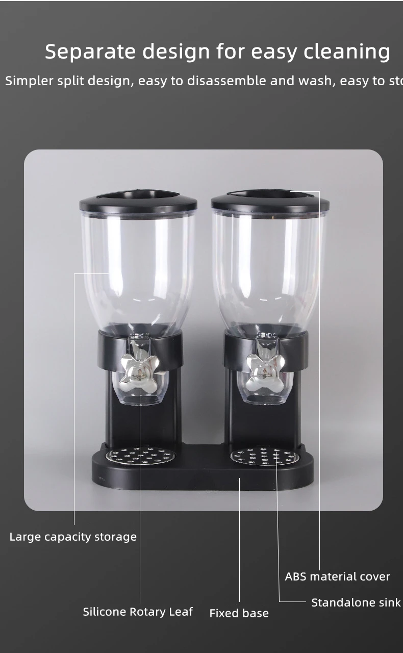 2023 Hot Sale Deals Double Dry Food Dispenser,Dual Control,Dry Food ...