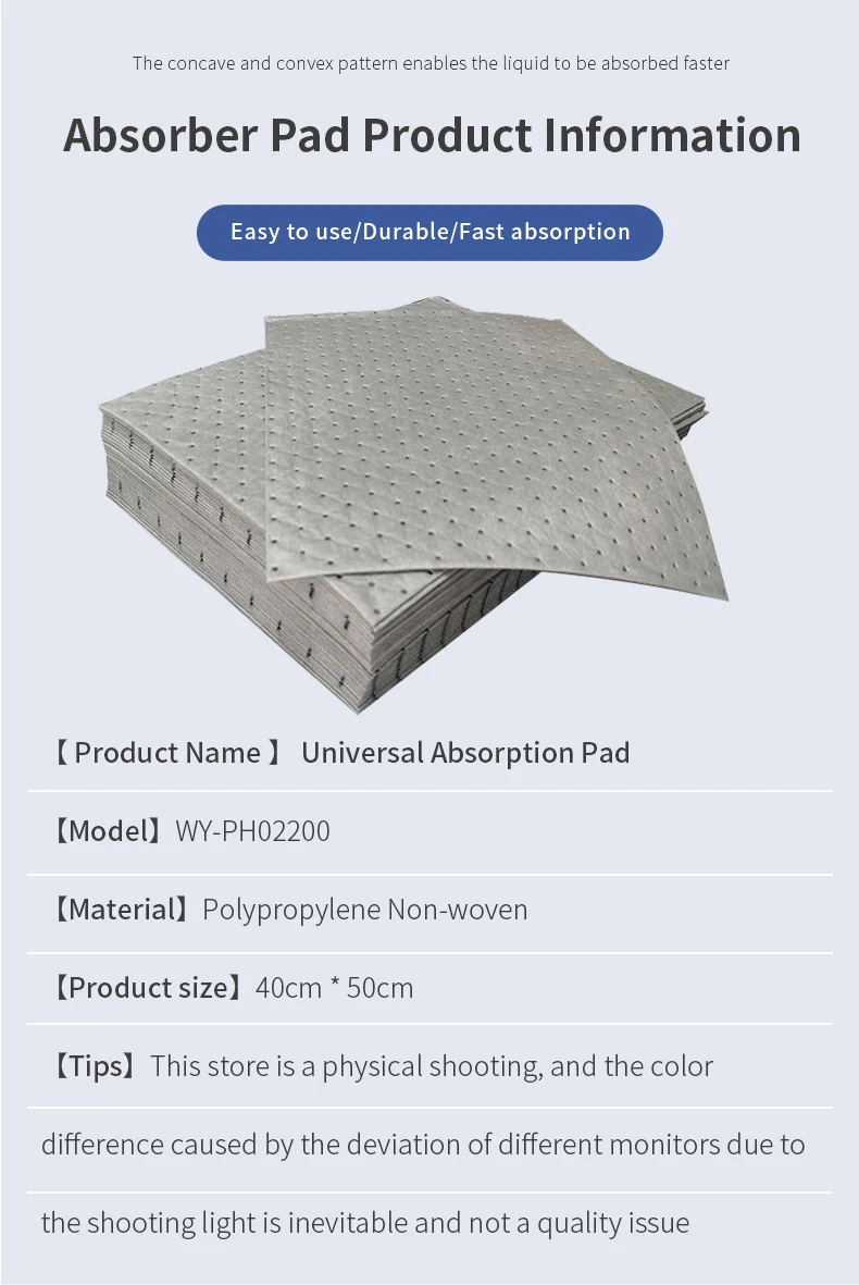 Elecpopular High Absorbency Universal Absorbent Spill Pads Sheets For ...