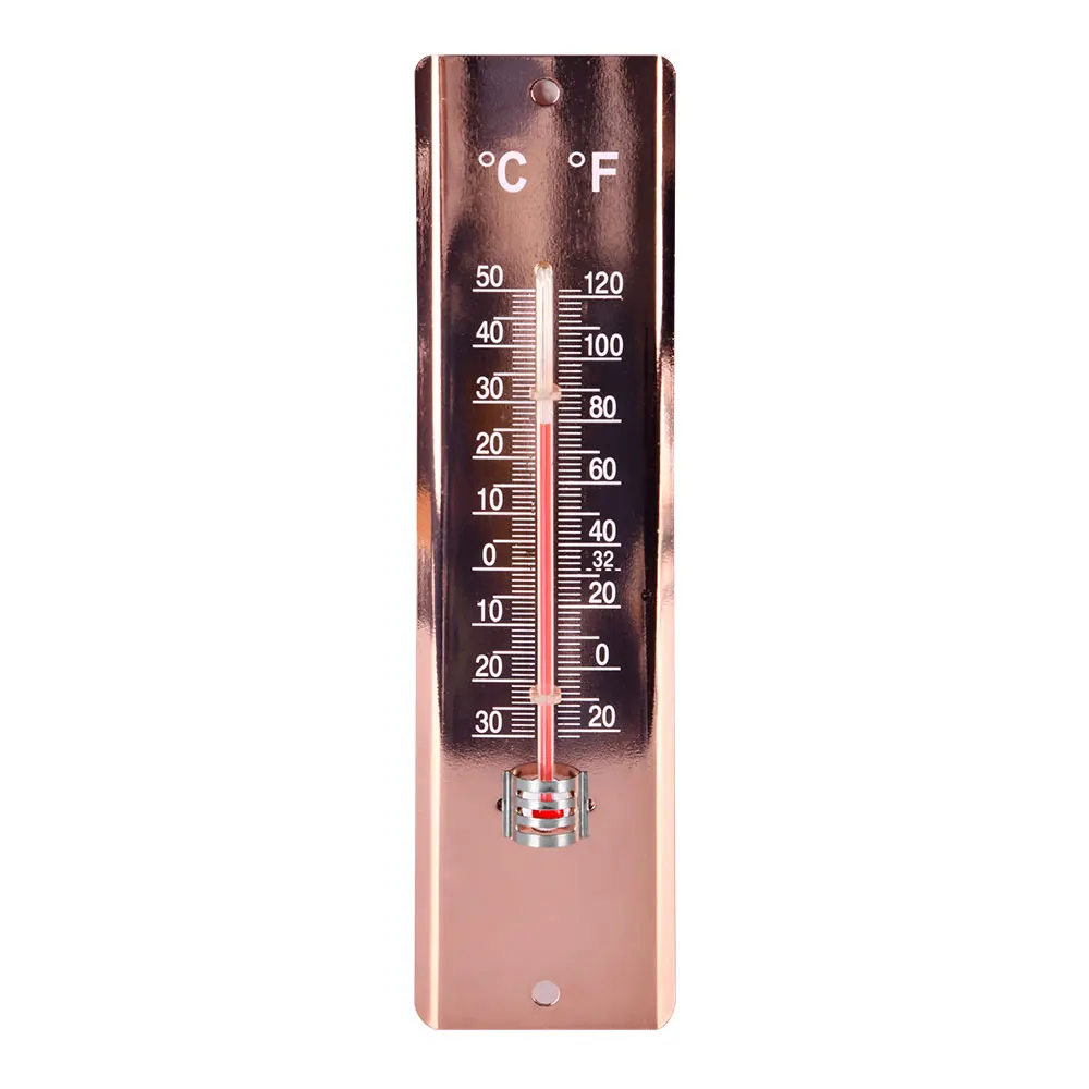 Vertak Garden Decorative Metal Vertical Outdoor Glass Wall Thermometer ...