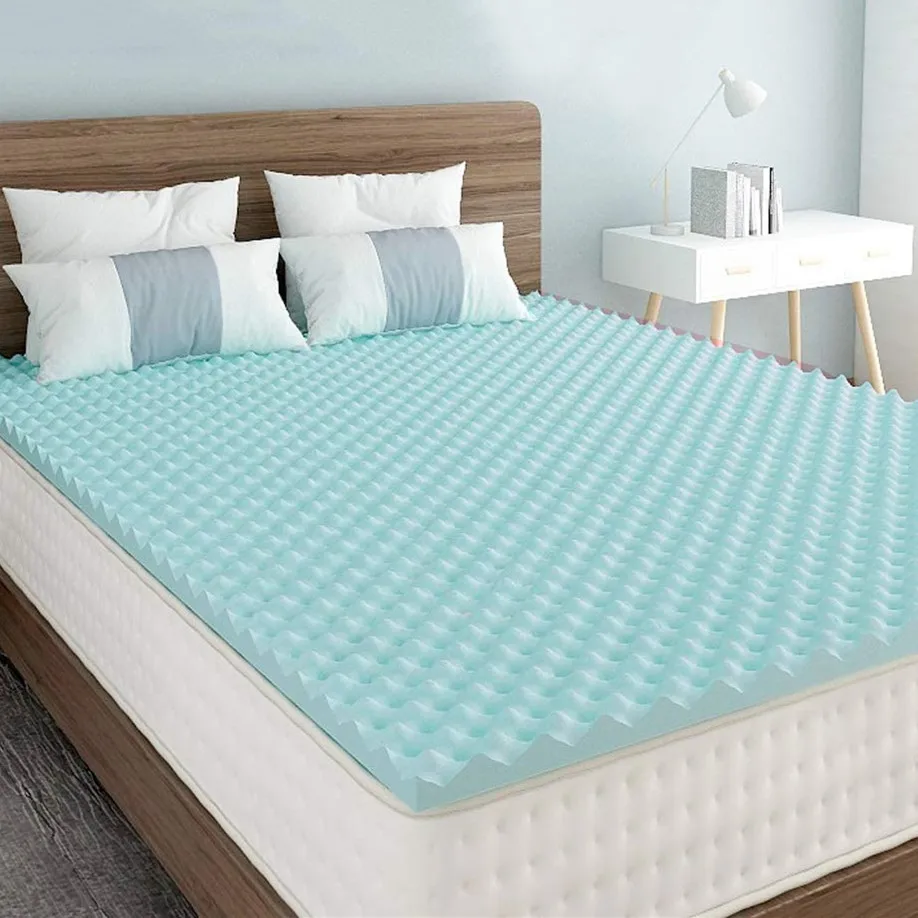Egg Craft Single Cooling Gel Infused High Density Base Memory Foam Bed ...