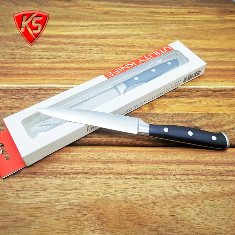 5" Utility Knife Navaja Multiusos With Black Abs Forged Handle ...