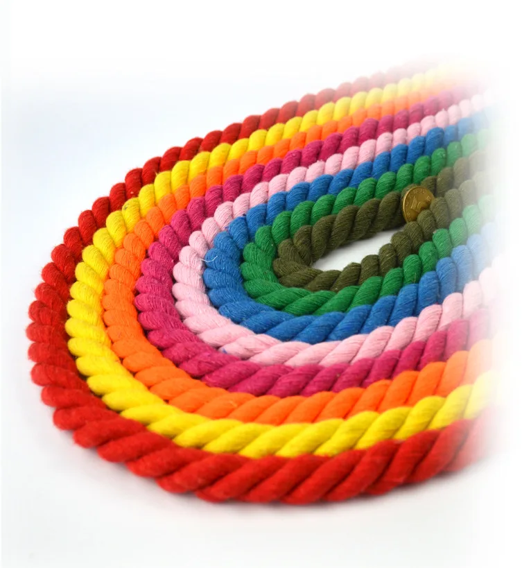 DIY Macrame Rainbow Rope Braided Rope Cotton Rope Macrame Rope Macrame ...