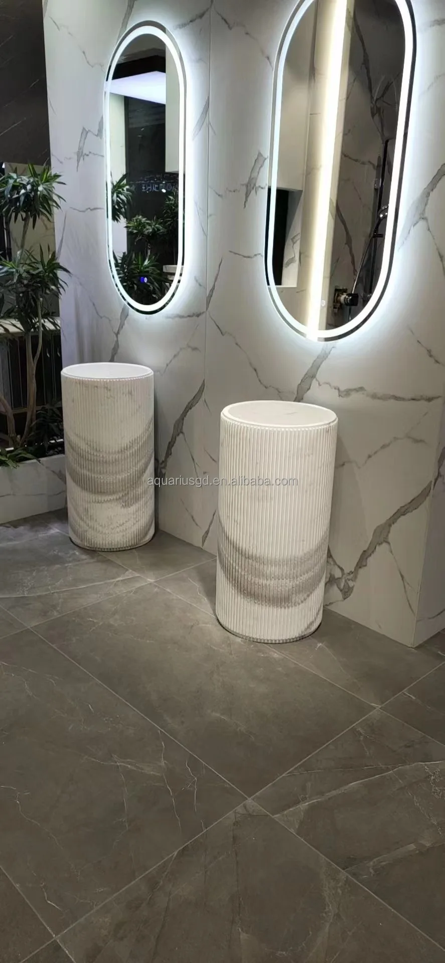 High End Design Runway Shape Natural Stone Marble Bathroom Hand Wash ...