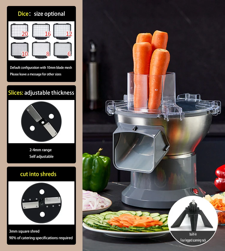 10MM High Uniform Grid Blade Size Optional Vegetable Slicer