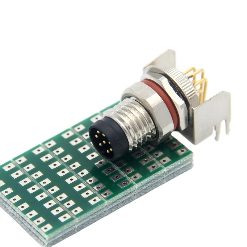 M8 Solder Smd Patch 3 4 5 6 8 Core Circuit Board Type Curved Pin Male ...