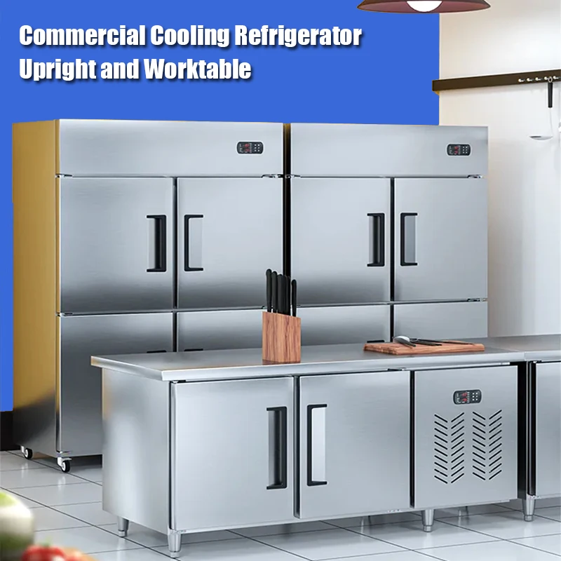 Industrial Stainless Steel 4 Doors Freezer Refrigerator 900L Commercial ...