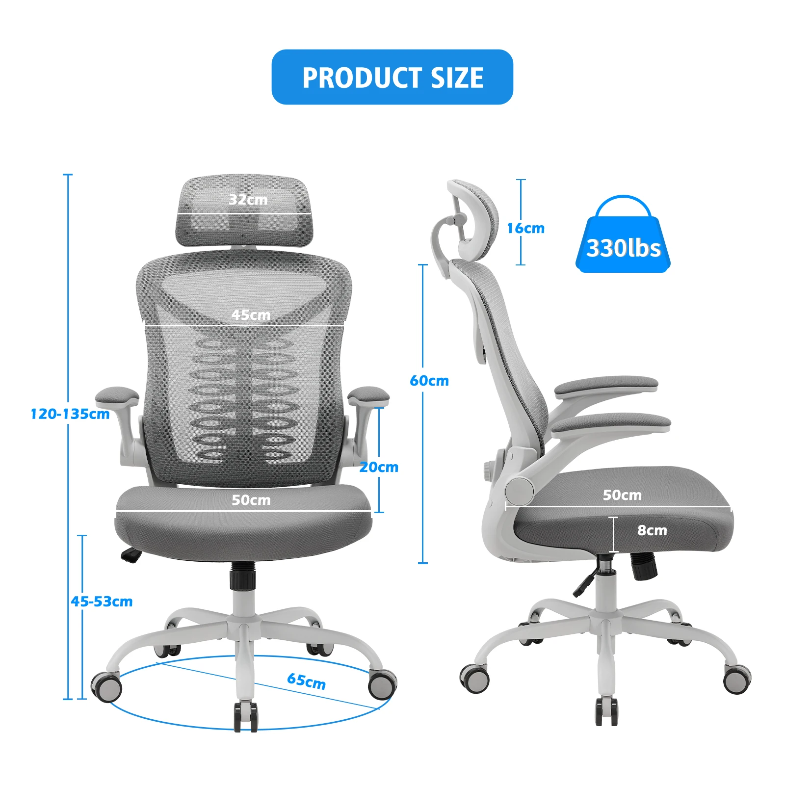 Modern Fabric Executive Swivel Reclining Office Chair Adjustable Lift ...